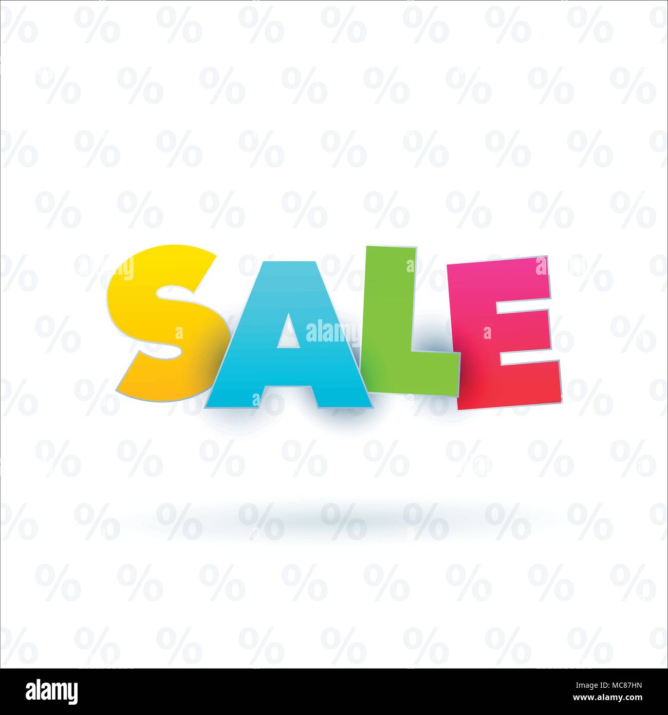 Sale banner template design. Special offer, colourful letters for ...
