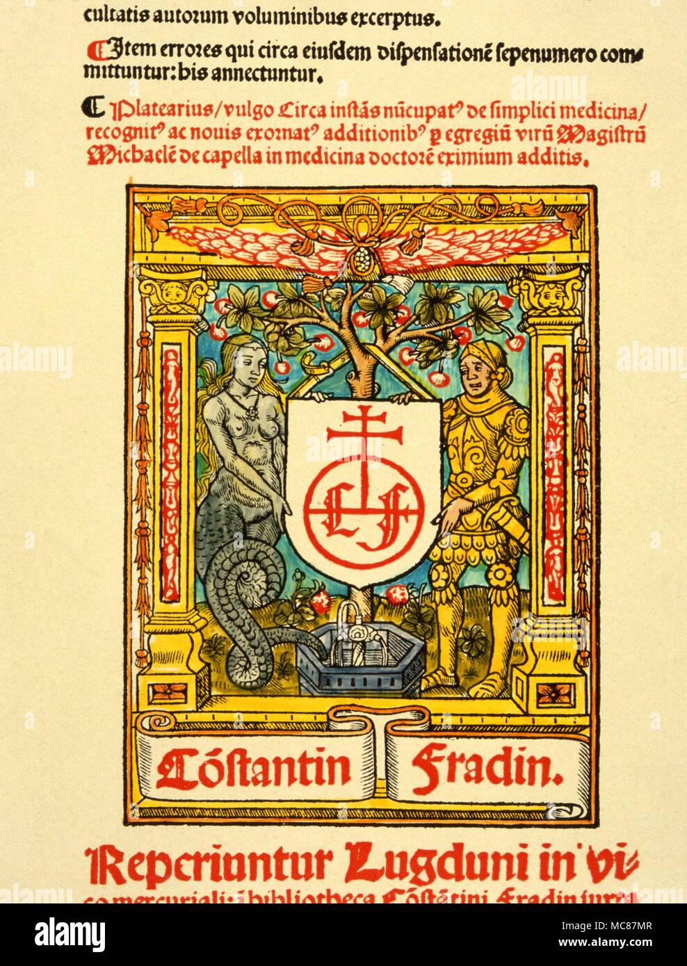 The serpent-tailed female supporter in this device is the Lamia. The ...