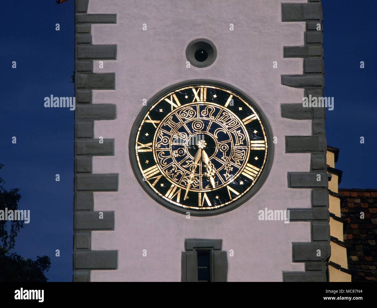 Horlogia and Clocks Dissenhofen the zodiacal clock (formed from sigils ...
