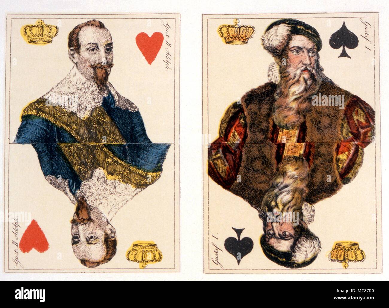 Cartomancy Playing Cards Swedish cards of 1880 King of Spades and King ...