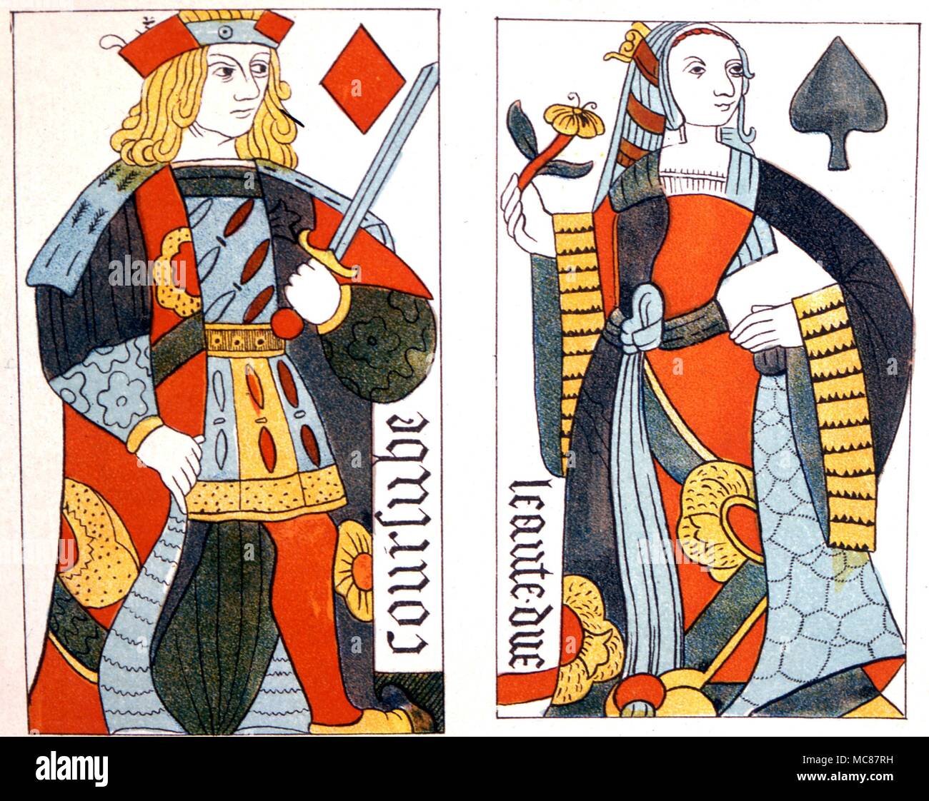 Cartomancy Playing Cards French Cards from a pack supposedly series of ...