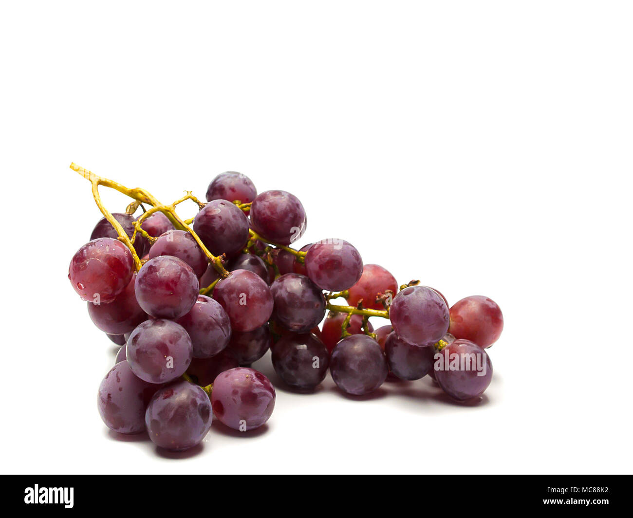 Fruit, red grapes , White background Stock Photo - Alamy