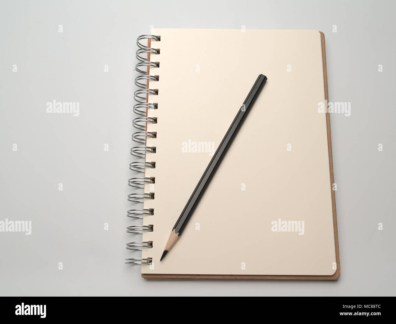 Diary And pencil , Placed on a white background Stock Photo - Alamy