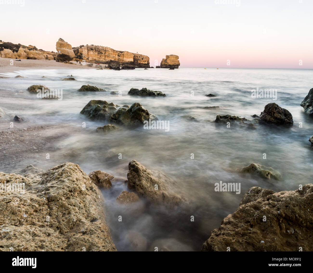 Praia de Sao Rafael (Sao Rafael beach) in Algarve region, Portugal ...