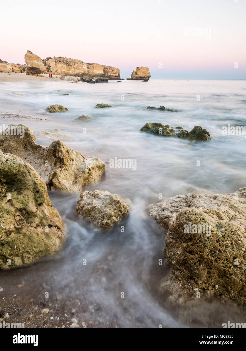 Praia de Sao Rafael (Sao Rafael beach) in Algarve region, Portugal ...