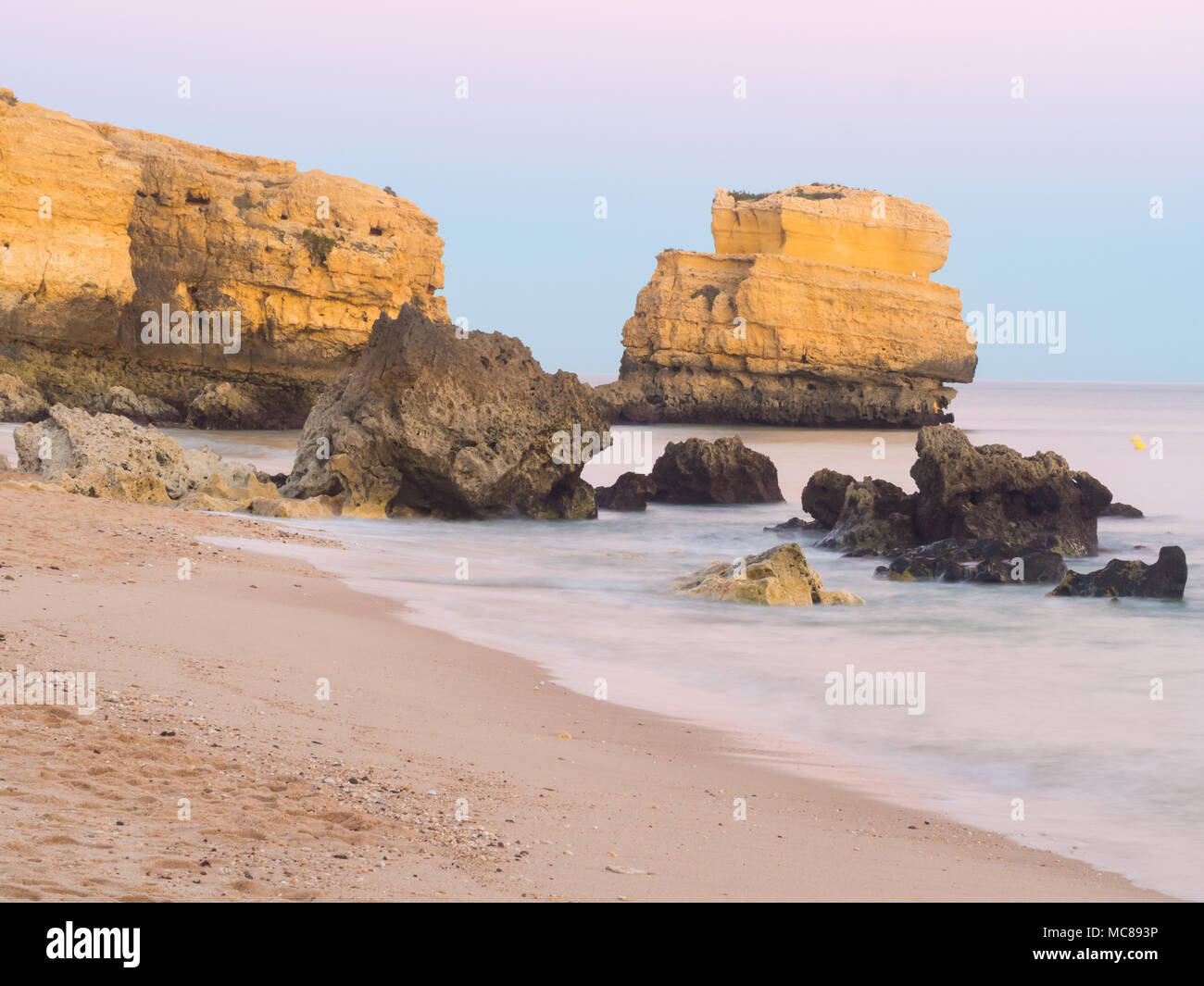 Praia de Sao Rafael (Sao Rafael beach) in Algarve region, Portugal ...
