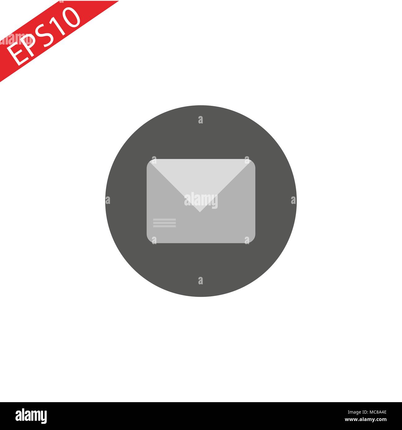 Mail icon white background Stock Vector Image & Art - Alamy