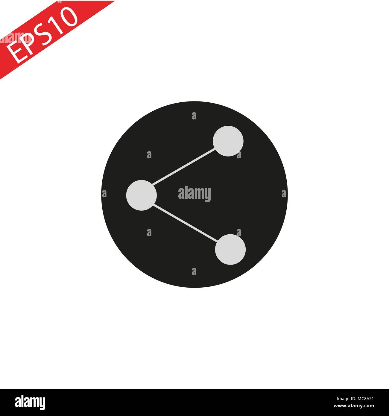 Vector of Share icon in Circle line, iconic symbol inside a circle, on ...