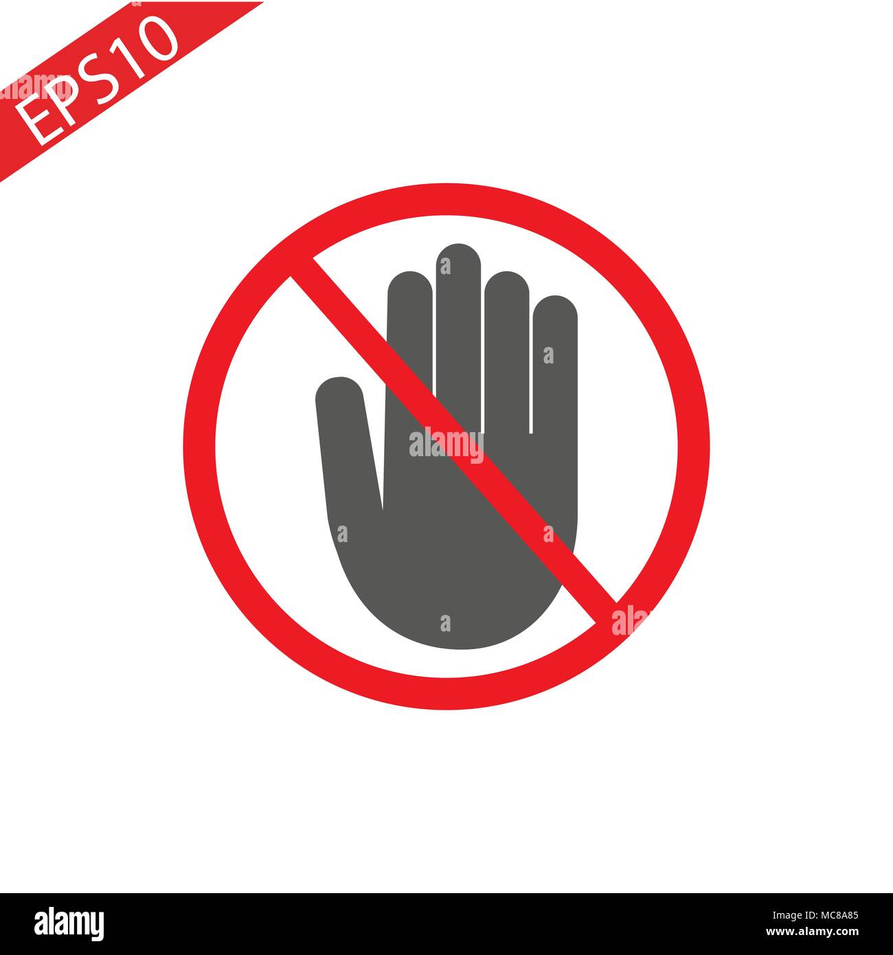 Hand blocking sign stop. Vector illustration Stock Vector Image & Art ...