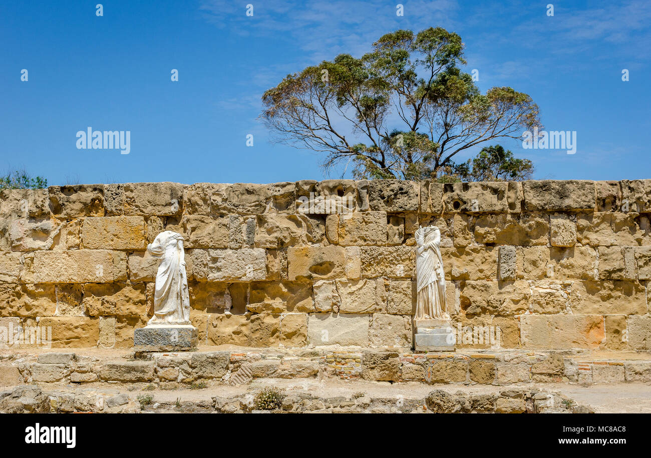 Headless statues in Salamis on the east coast of Cyprus Stock Photo - Alamy