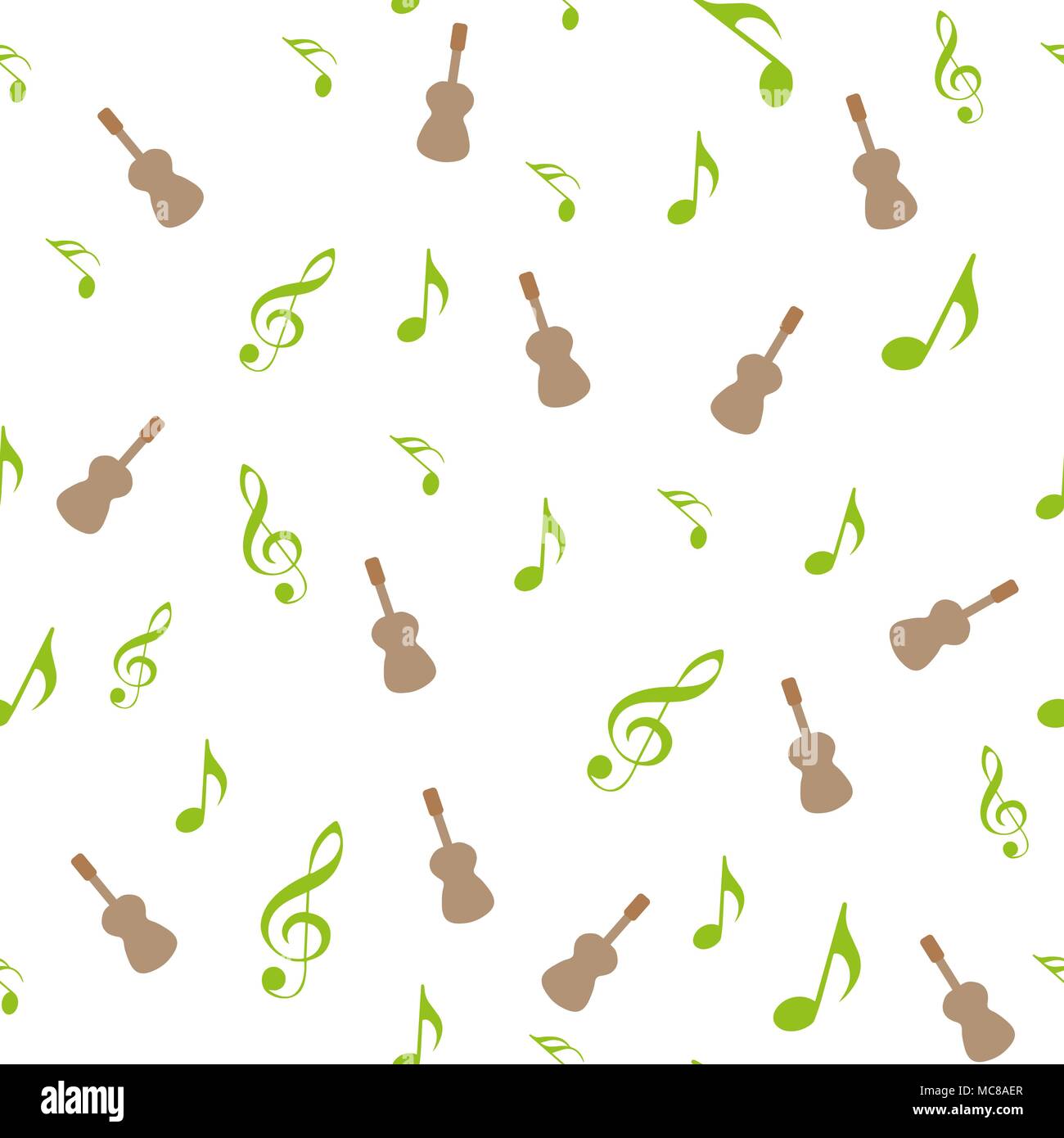 Symbols of Music. Sixteenth, Eighth, quarter and half note with treble ...