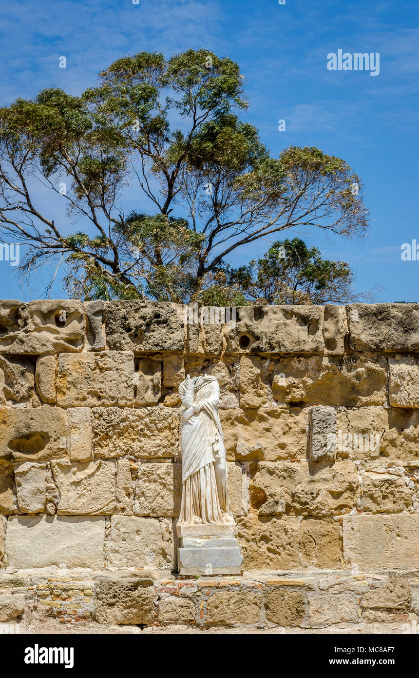 Headless statue in Salamis on the east coast of Cyprus Stock Photo - Alamy