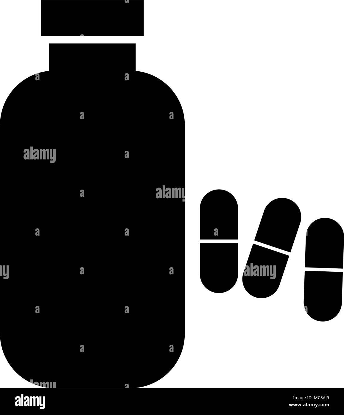 Pill box on black Stock Vector Images - Alamy