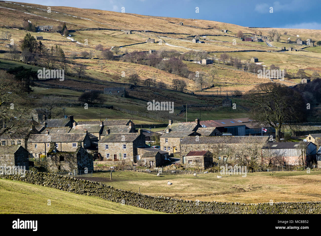 Thwaite, Dales Village, Swaledale Yorkshire Stock Photo - Alamy