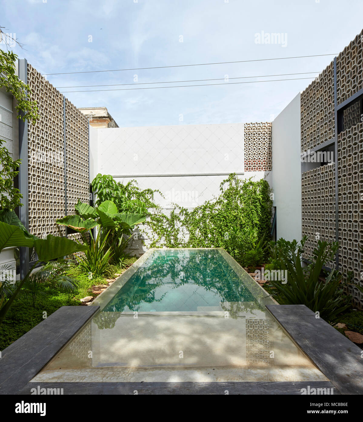 View from courtyard with pool. Merida House 2, Merida, Mexico ...