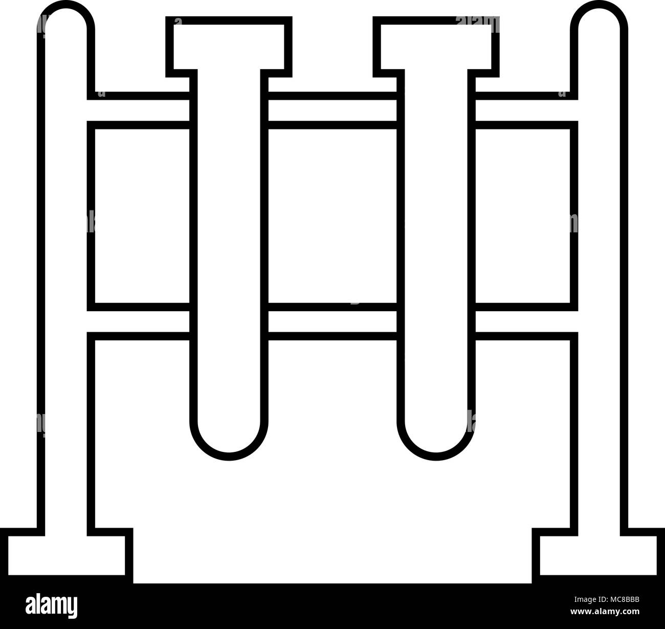 White test tube stand Stock Vector Images - Alamy