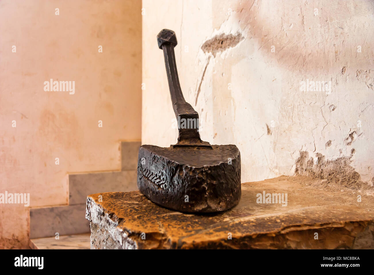 Close up very old iron exposed in Saint Catherine's Monastery in Egypt ...