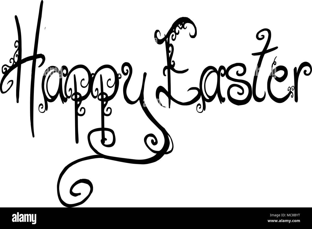 Cartoon illustration bunny banner Black and White Stock Photos & Images ...