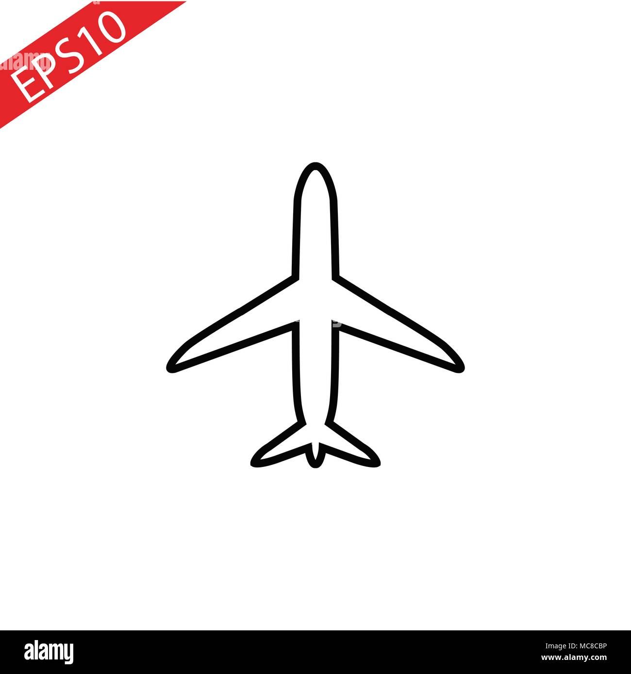 plane line icon on white background Stock Vector Image & Art - Alamy