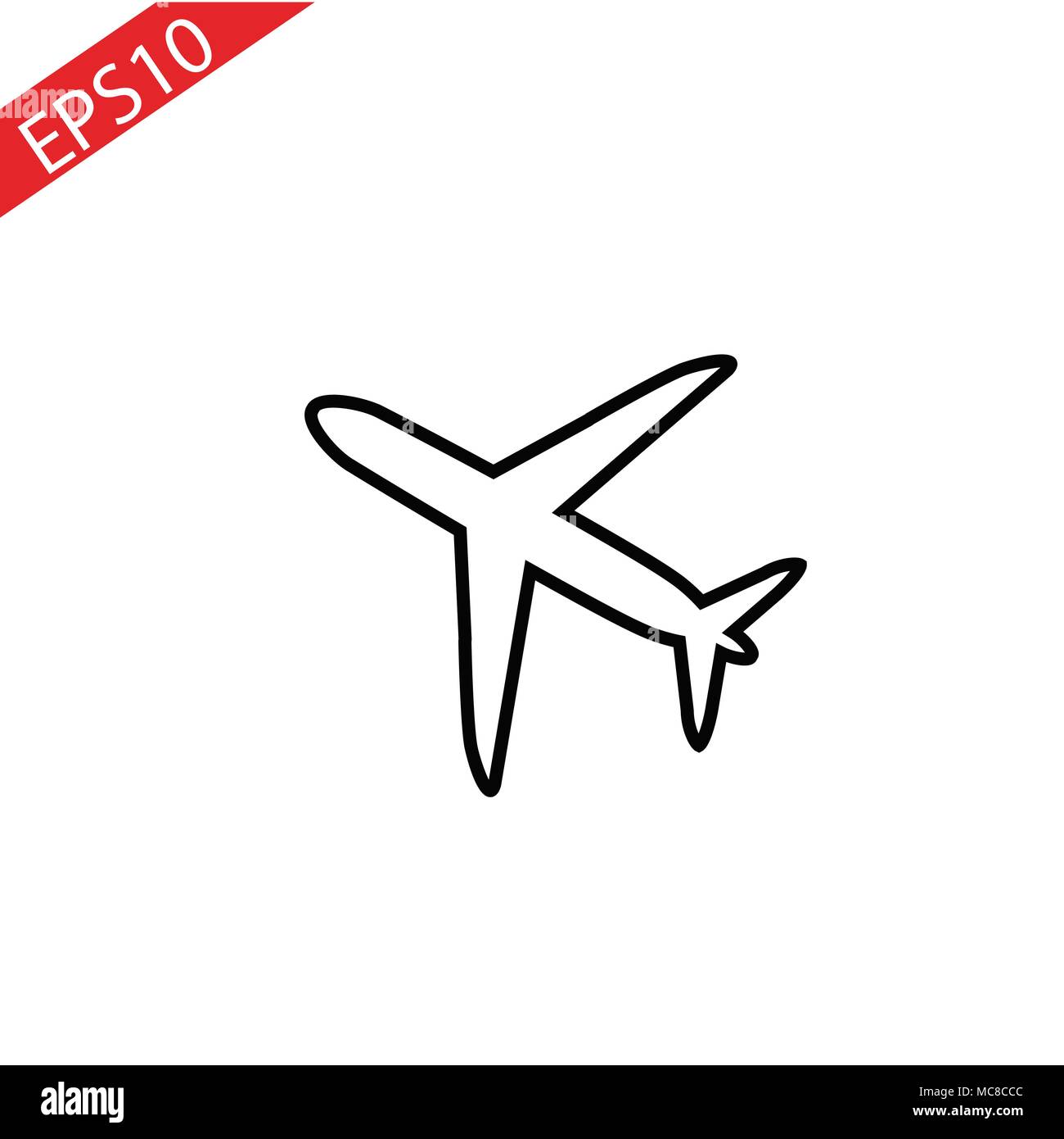 Airplane line icon aircraft hi-res stock photography and images - Alamy