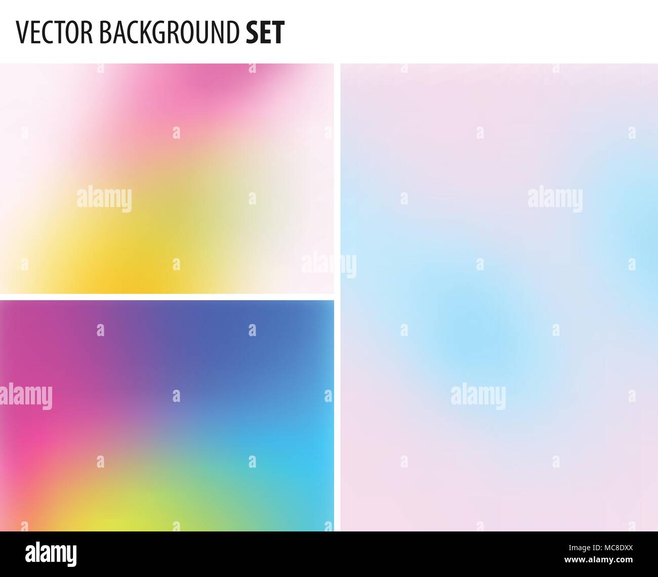 Set of Abstract blurred background design, vector elements for graphic ...