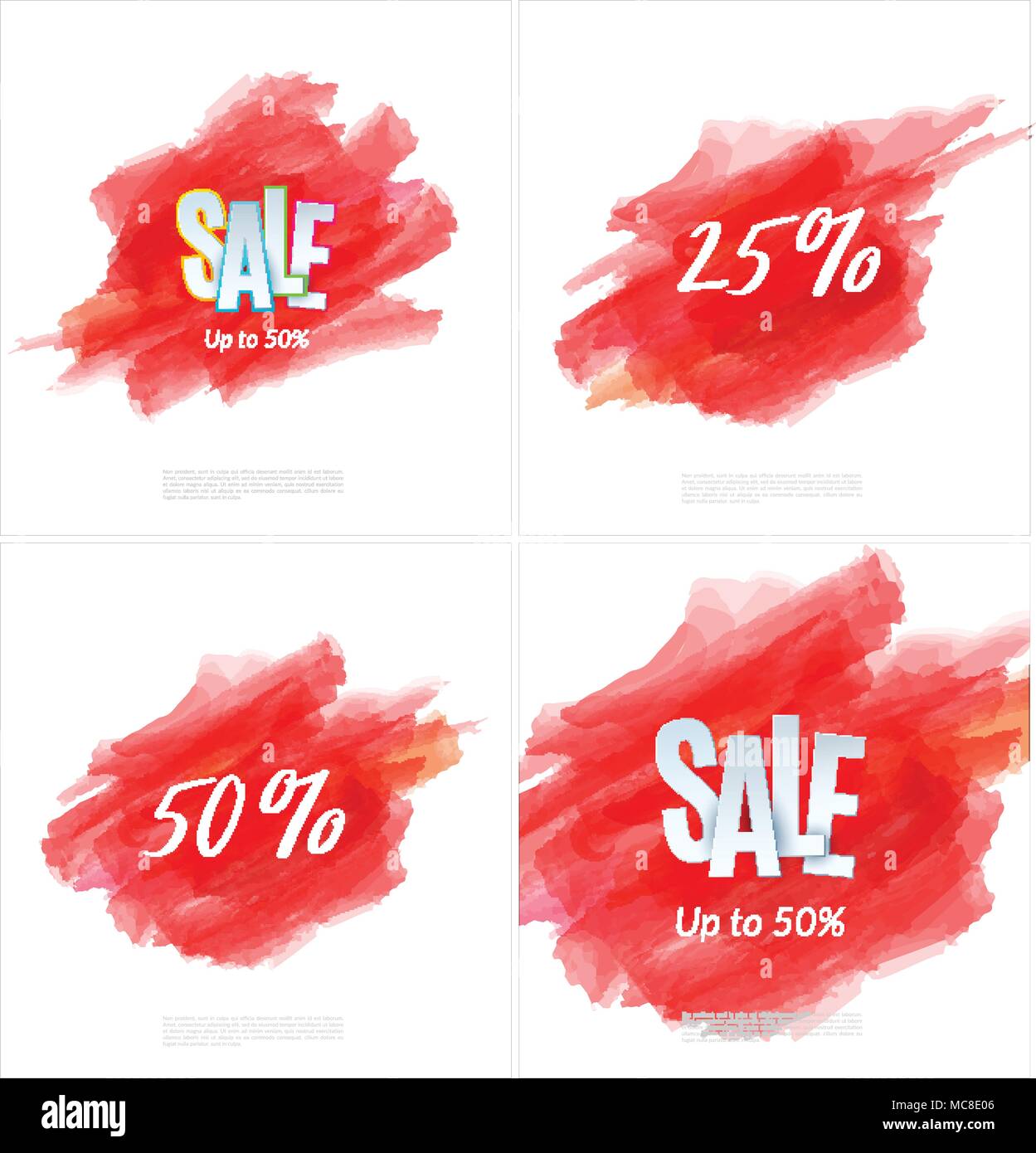 Set of sale banner template design. Special offer, colourful letters ...
