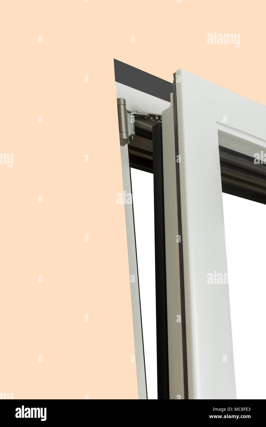 part of wooden window detail, close up isolated Stock Photo - Alamy