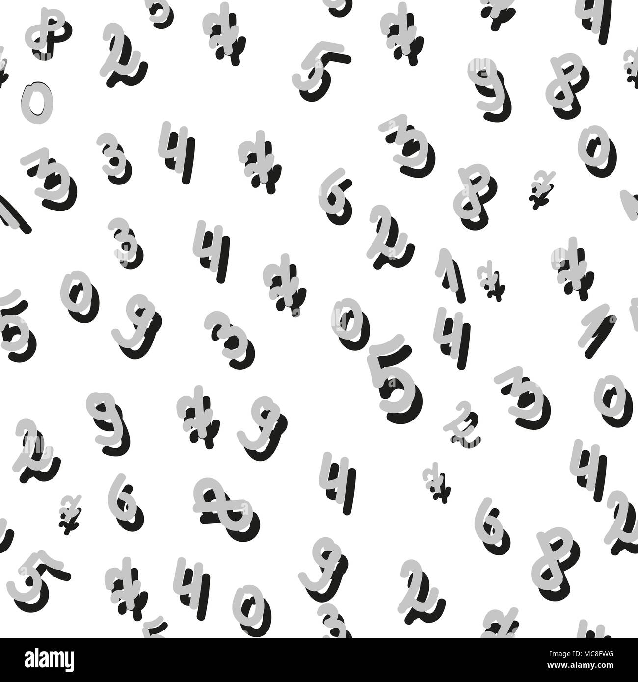 Numbers. Seamless vector wallpaper Stock Vector Image & Art - Alamy