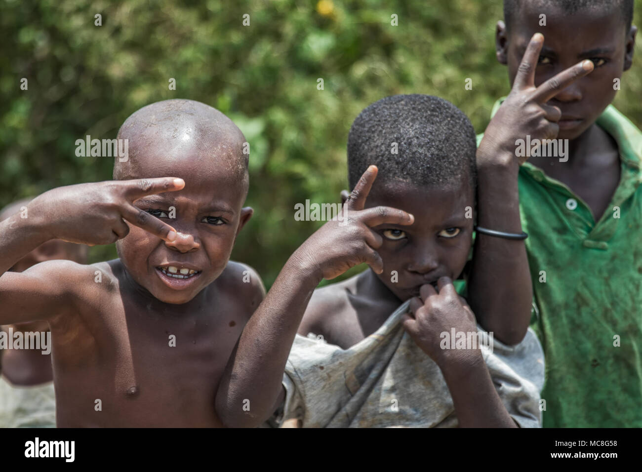 MALANJE/ANGOLA - 10 MAR 2018 - Portrait of African boys in the province ...