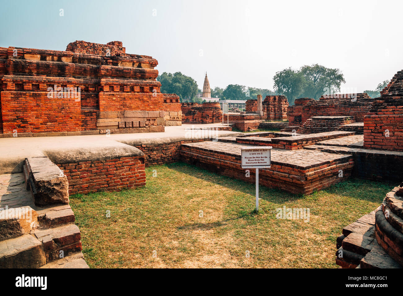 Sarnath ancient ruins in Varanasi, India Stock Photo - Alamy