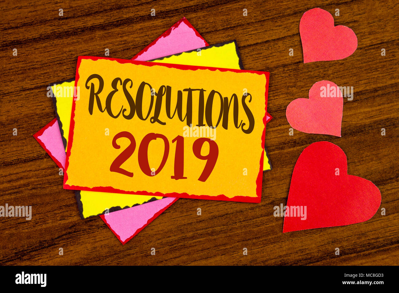 Text sign showing Resolutions 2019. Conceptual photo Positive ...