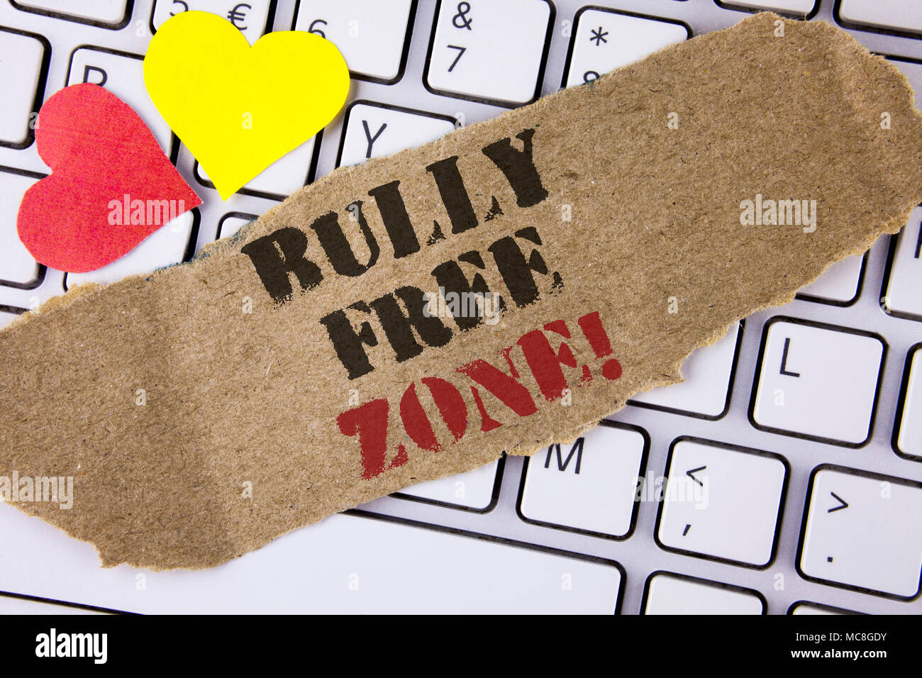 Conceptual hand writing showing Bully Free Zone Motivational Call ...