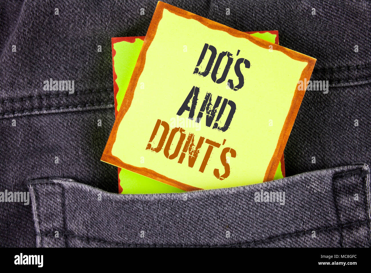 Handwriting text writing Do'S And Don'Ts. Concept meaning What can be ...