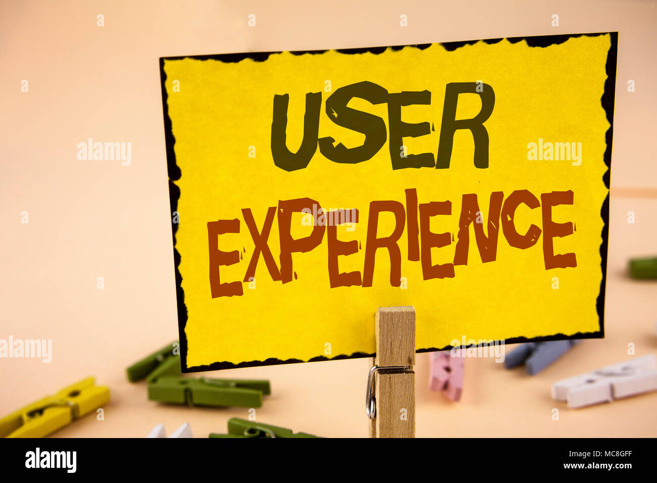 Handwriting text writing User Experience. Concept meaning Customer ...