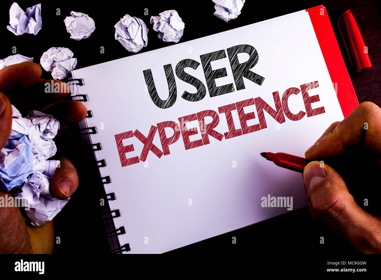 Writing note showing User Experience. Business photo showcasing ...