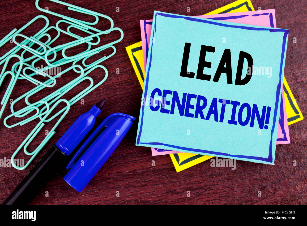 Handwriting text Lead Generation Motivational Call. Concept meaning ...