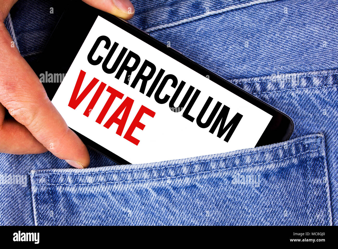 Text sign showing Curriculum Vitae. Conceptual photo Resume preparation ...