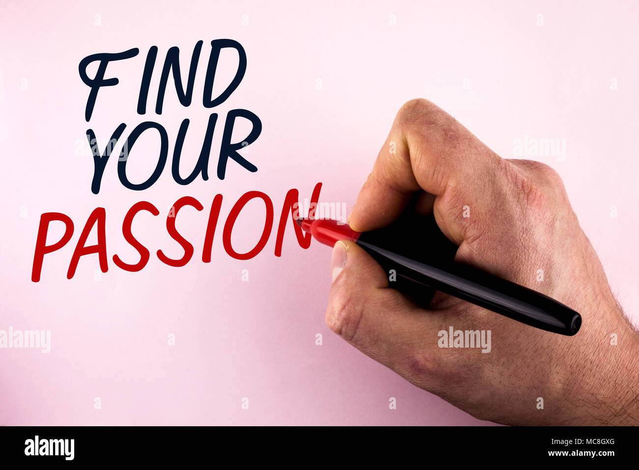 Word writing text Find Your Passion. Business concept for No more ...