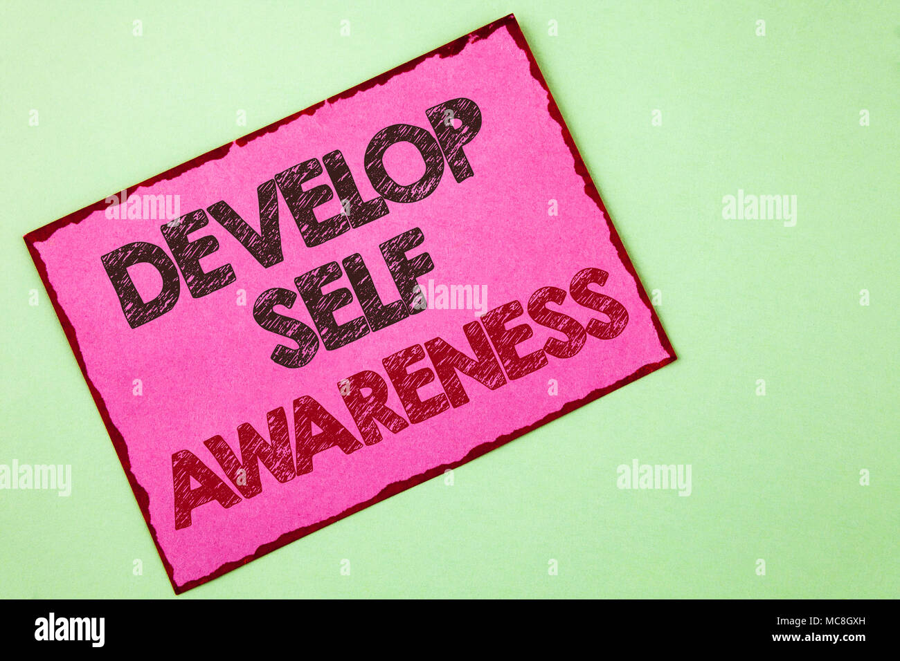 Word writing text Develop Self Awareness. Business concept for What you ...