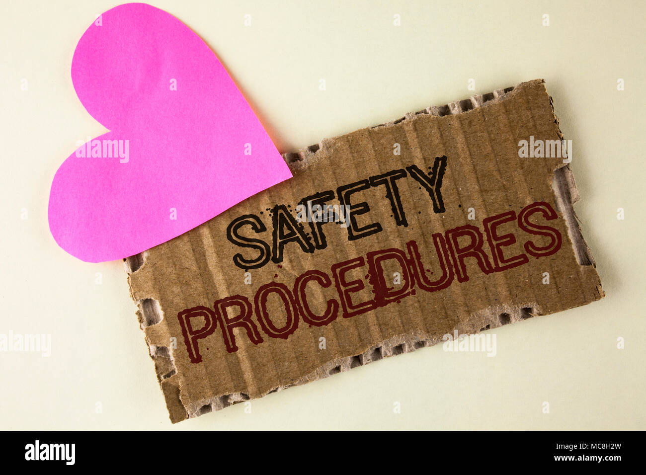 Handwriting Text Safety Procedures Concept Meaning Follow Rules And