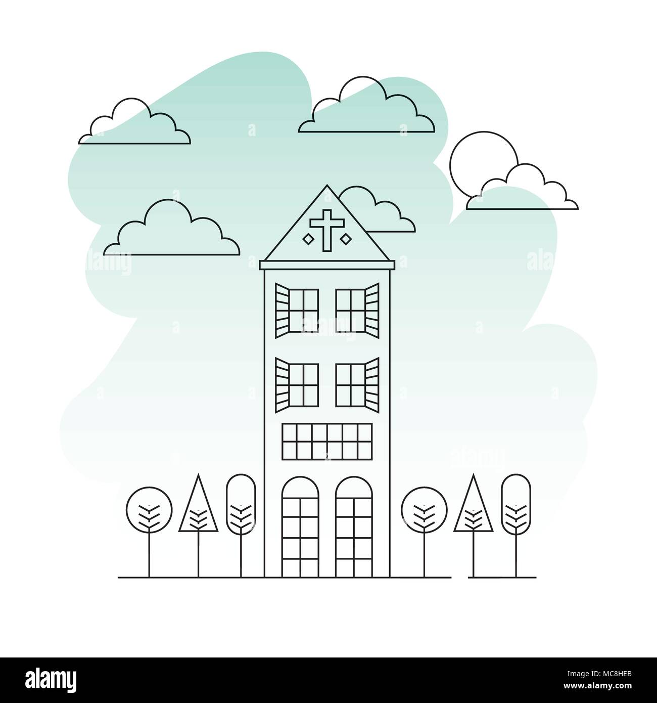 Beautiful french architecture Stock Vector Images - Alamy