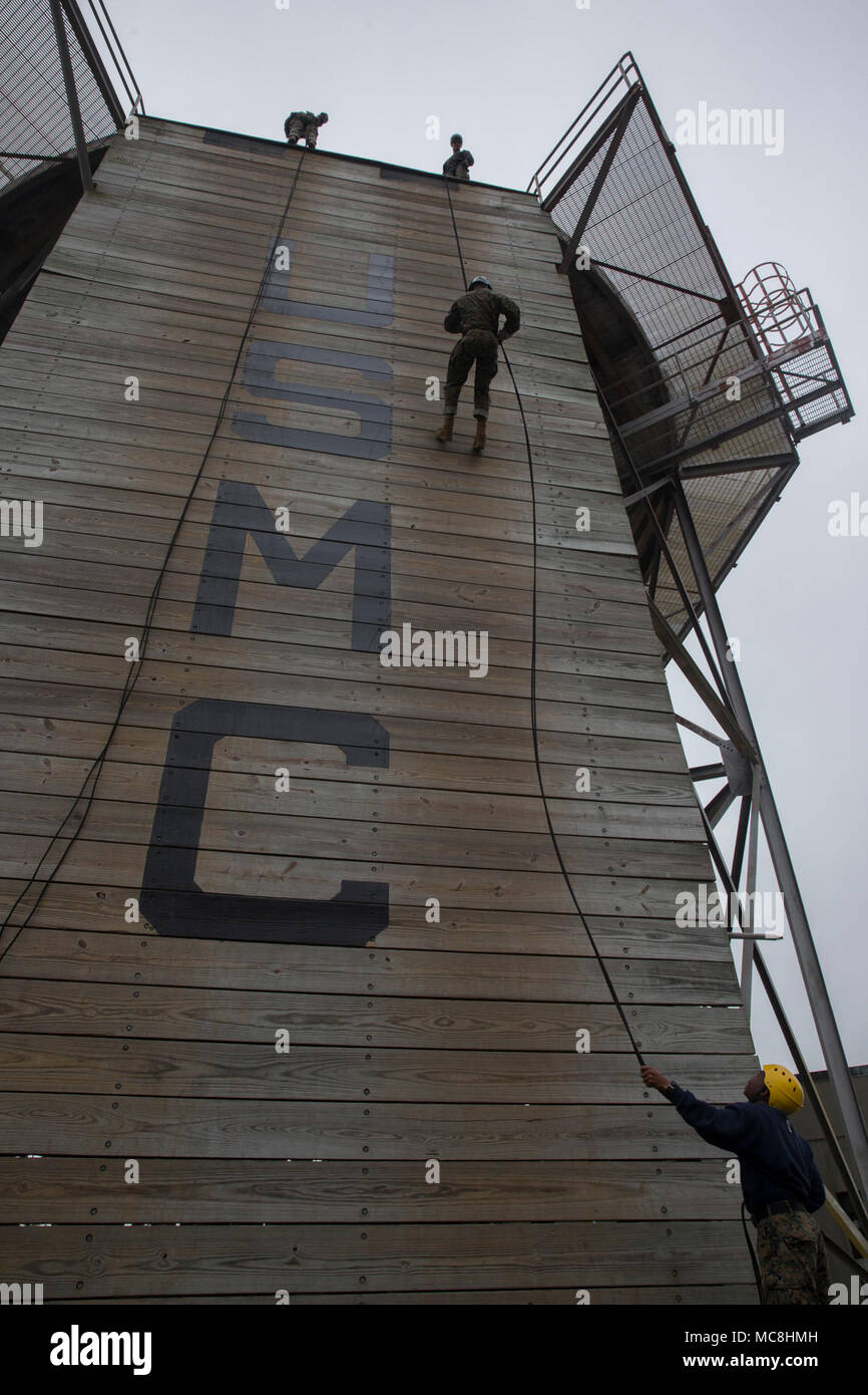 U.S. Marine Corps Recruits with Lima Company, 3rd Battalion, Recruit ...