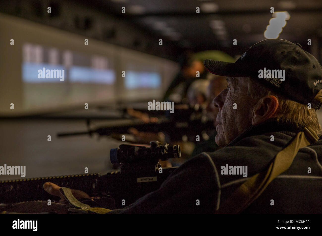 Indoor simulated marksmanship trainer hi-res stock photography and ...