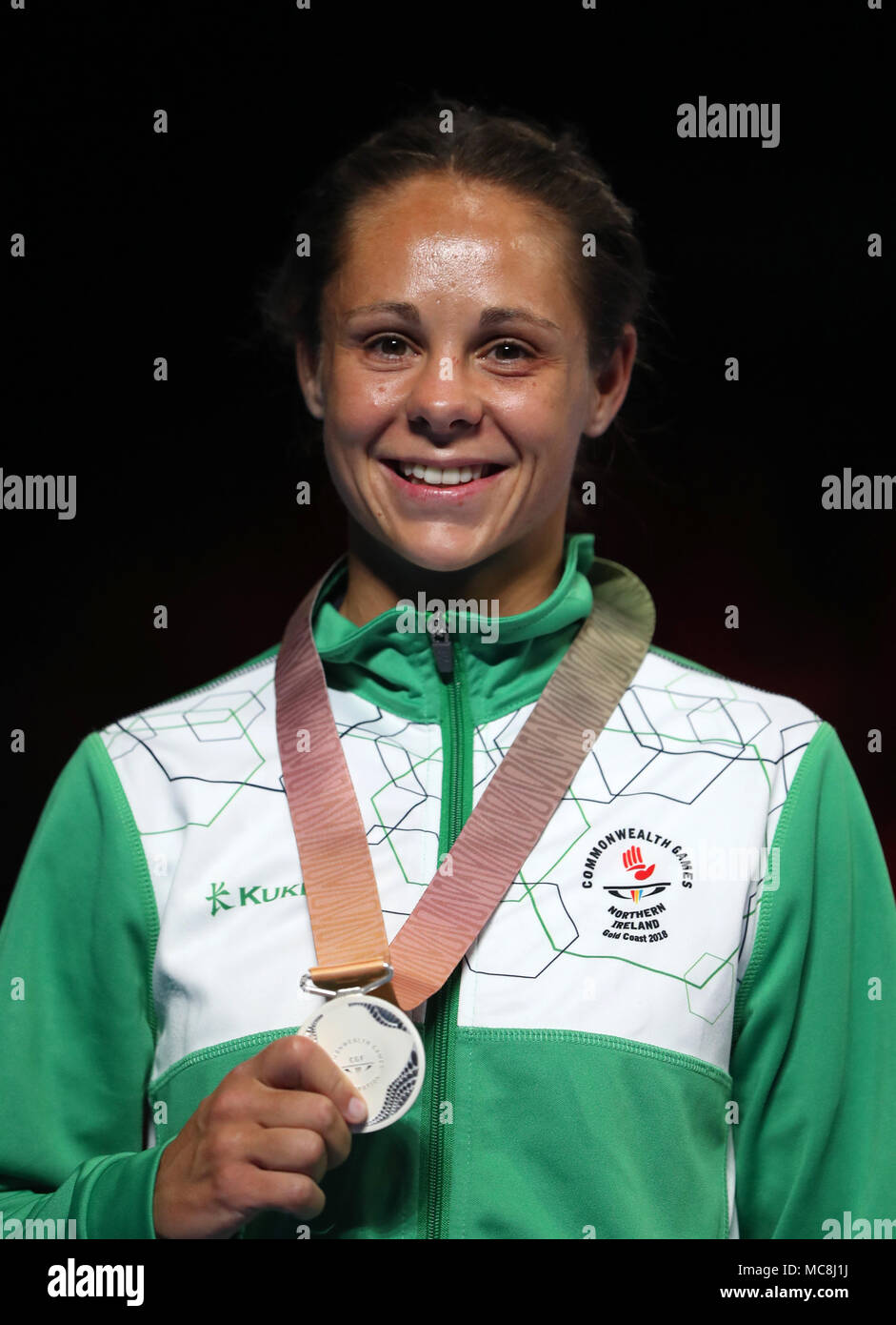 Northern Ireland's Carly McNaul celebrates taking silver in the Women's ...