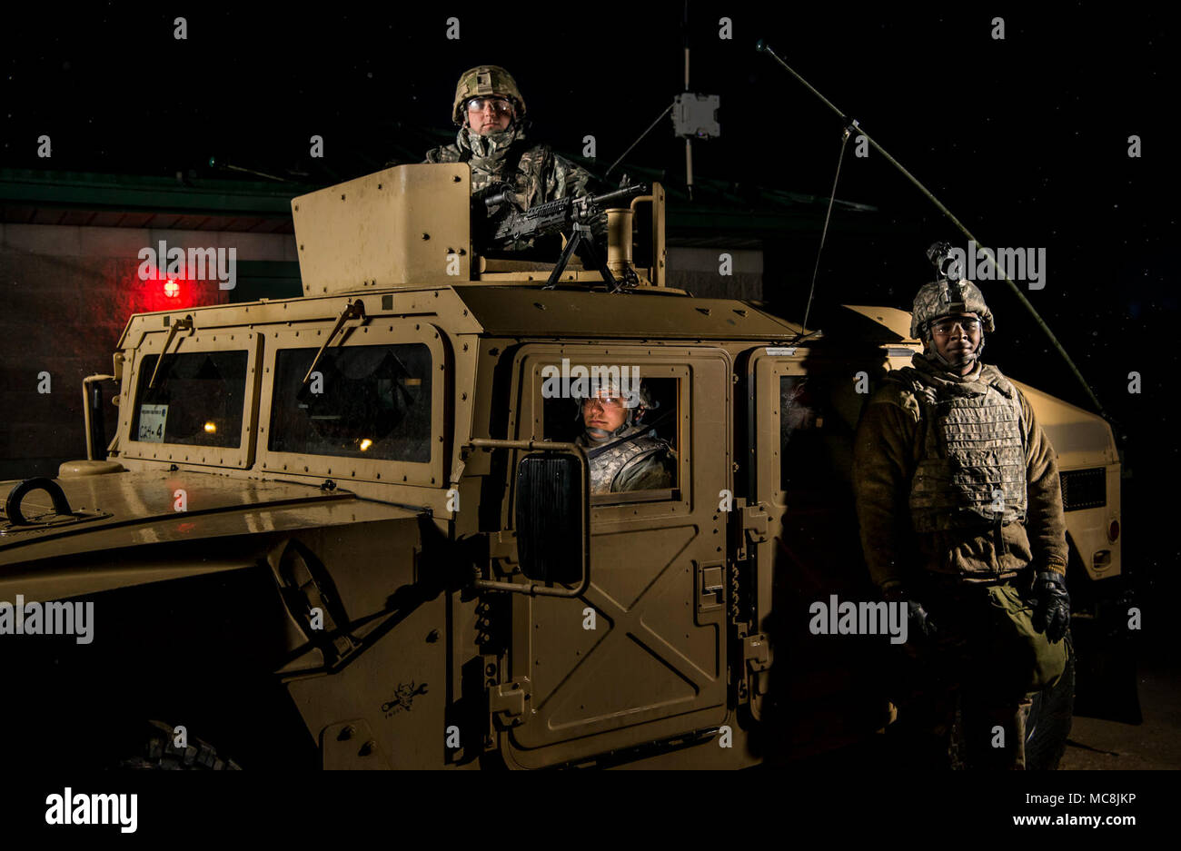 Spc. Benjamin Almeida (gunner), Spc. Dominick Albino (driver) and Pvt ...