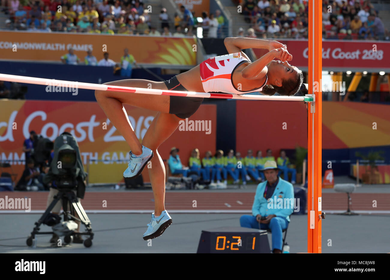 Womens high jump final carrara stadium hi-res stock photography and ...