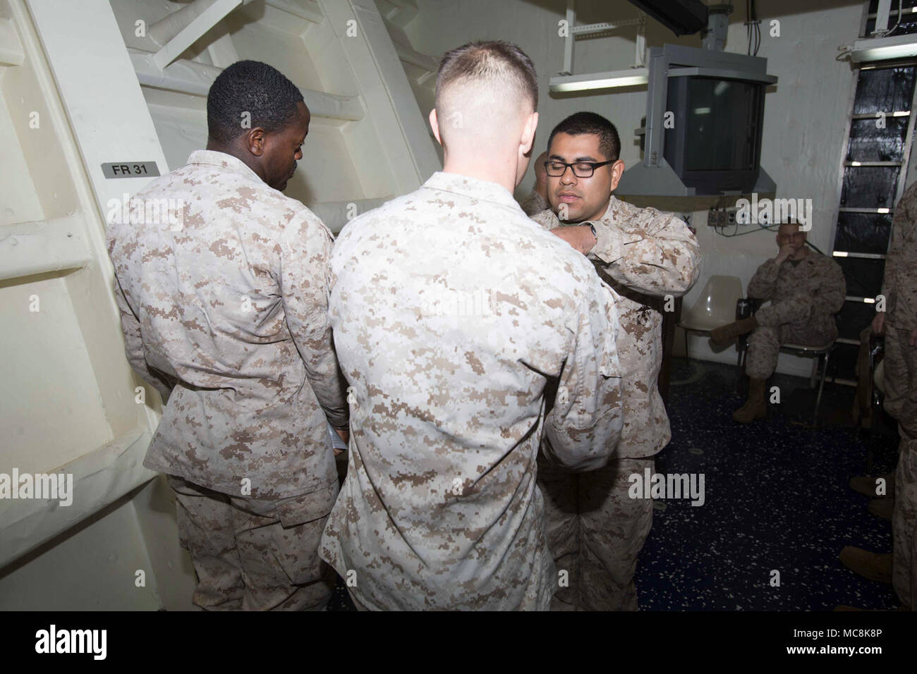 U.S. Marine Corps Lance Cpl. Isaac Castillo, an AV-8B Harrier ...
