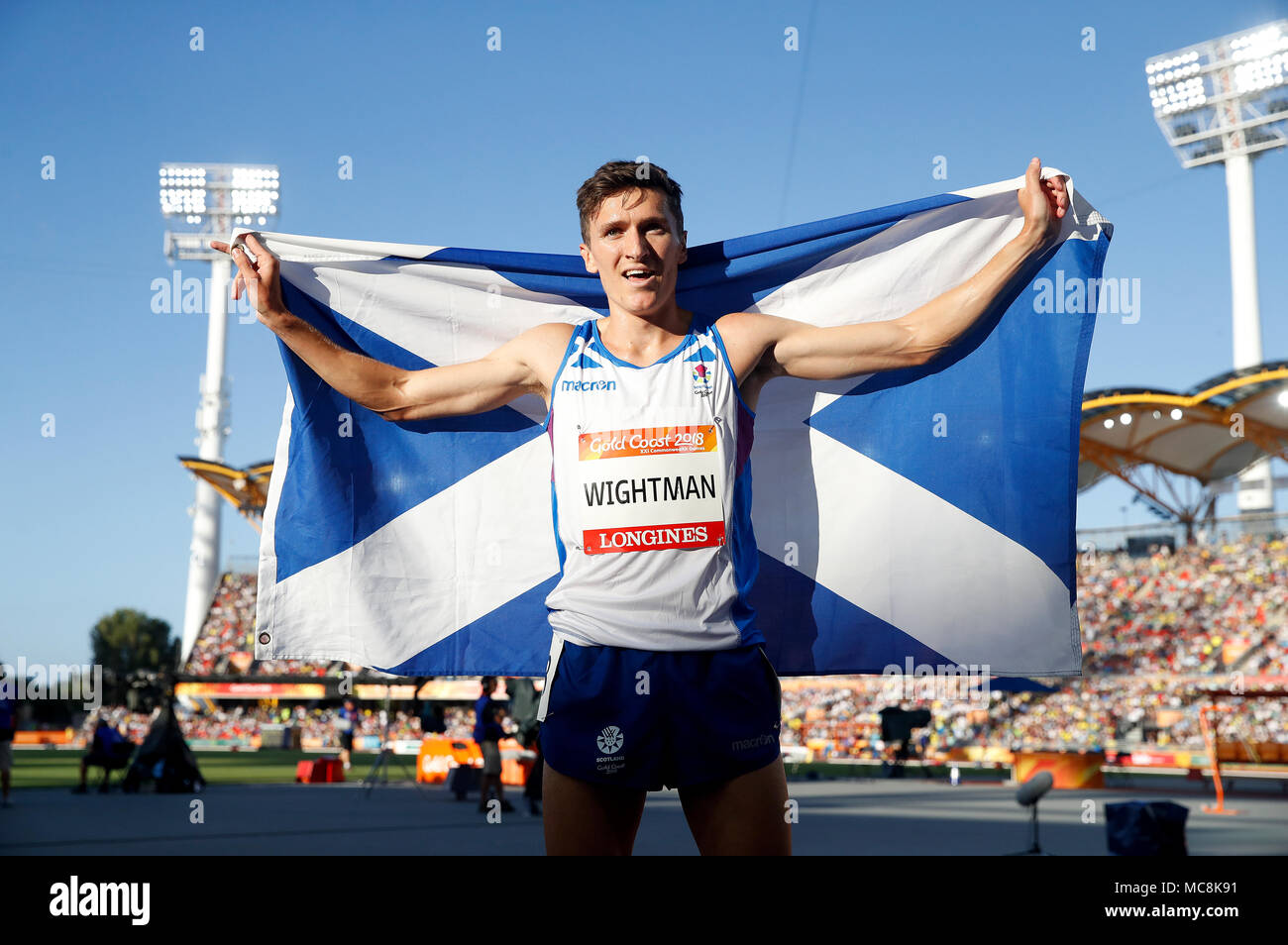 Scotland's Jake Wightman celebrates winning bronze in the Men's 1500m ...