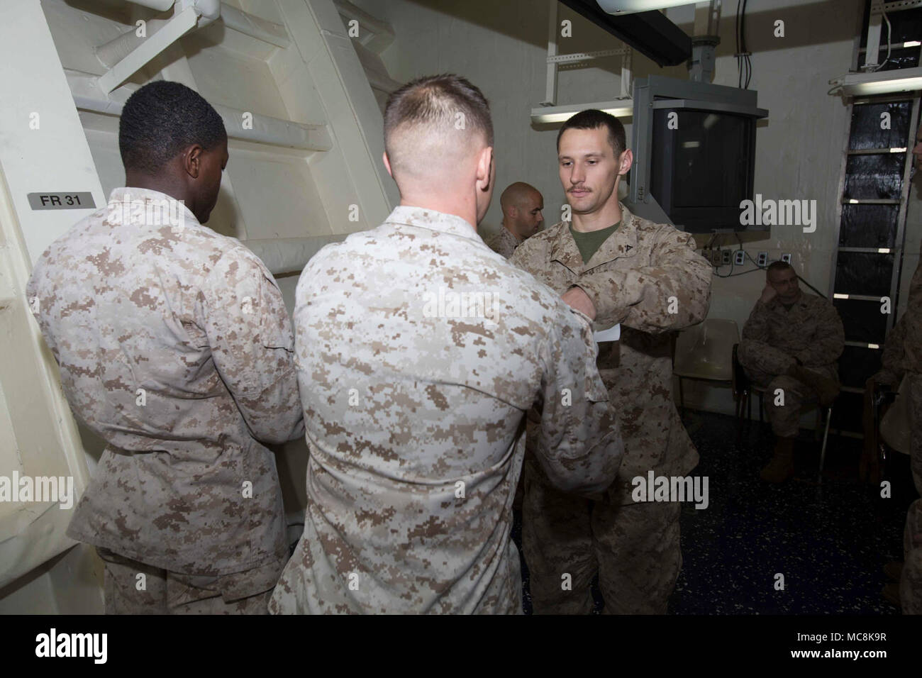 U.S. Marine Corps Lance Cpl. Bailey H. Quinn, an MV-22B Osprey crew ...