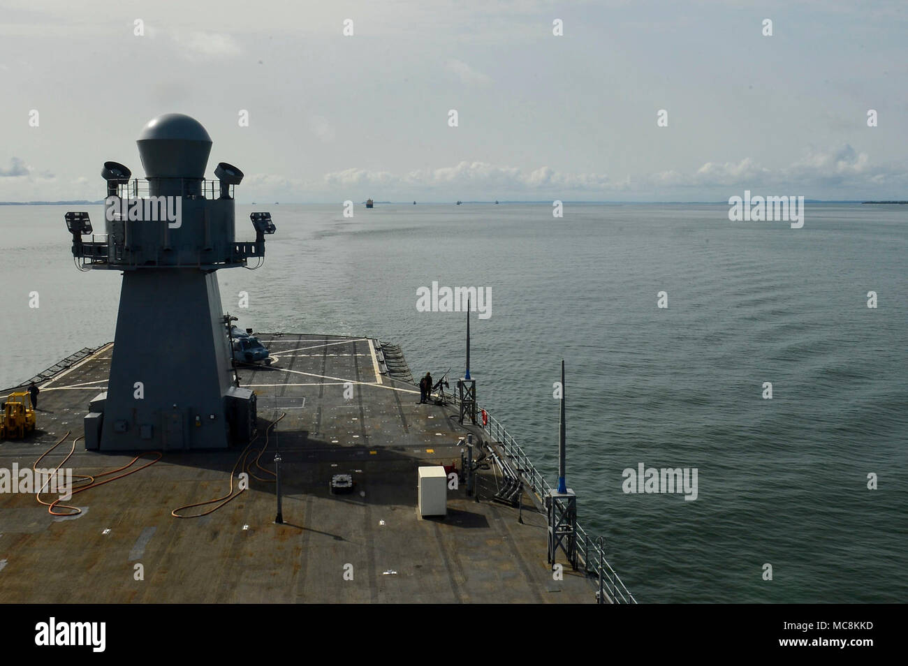 LIBREVILLE, Gabon (March 30, 2018) The Blue Ridge-class command and ...